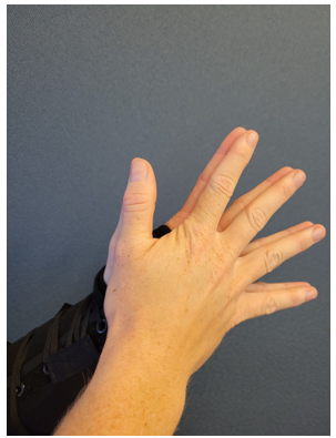 Øvelser for hånd i sort håndledsbandage