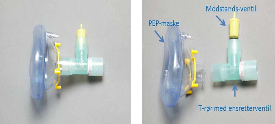 Instruktion i brug af PEP-maske til børn